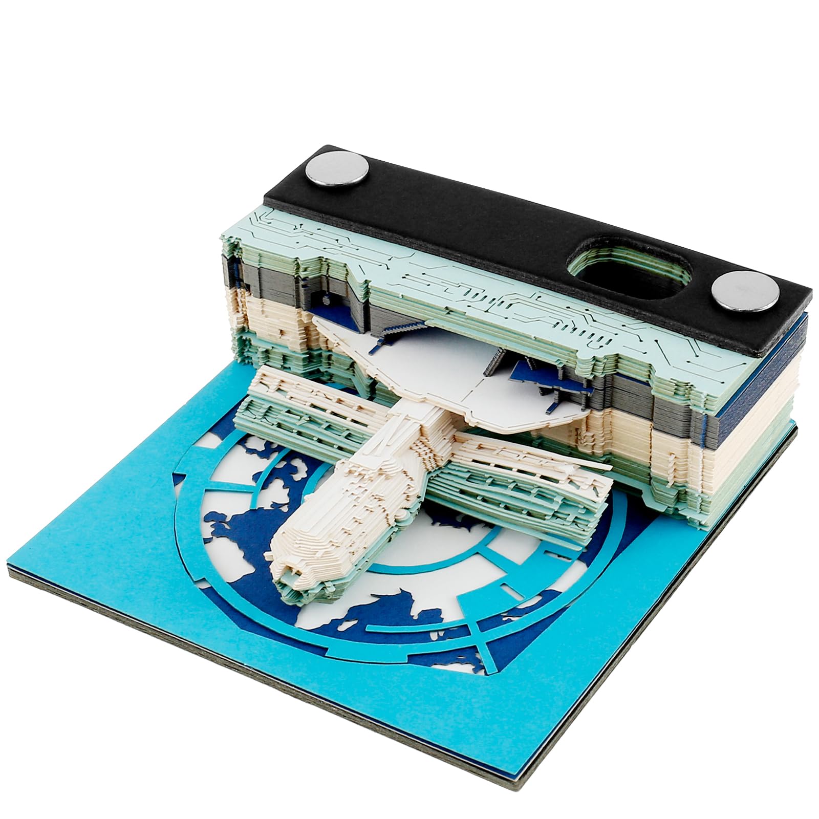 Amazon.com : 3D Memo Pad, 2024 Desk Calendar Memo Pad, Time Piece ...