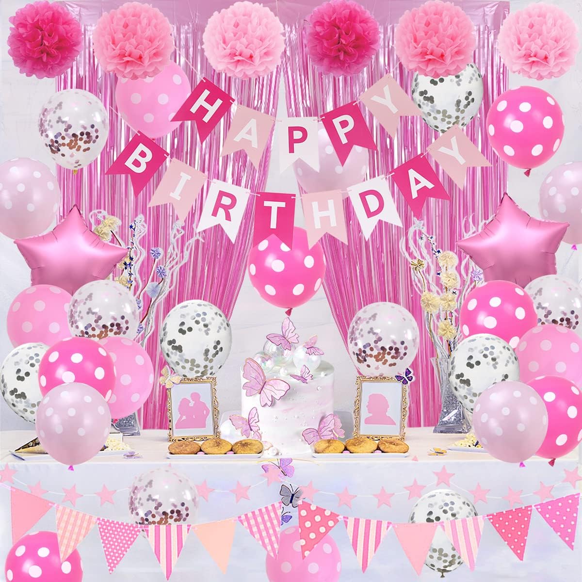 Amazon.com: ZERODECO Birthday Decoration Set, Happy Birthday Banner ...