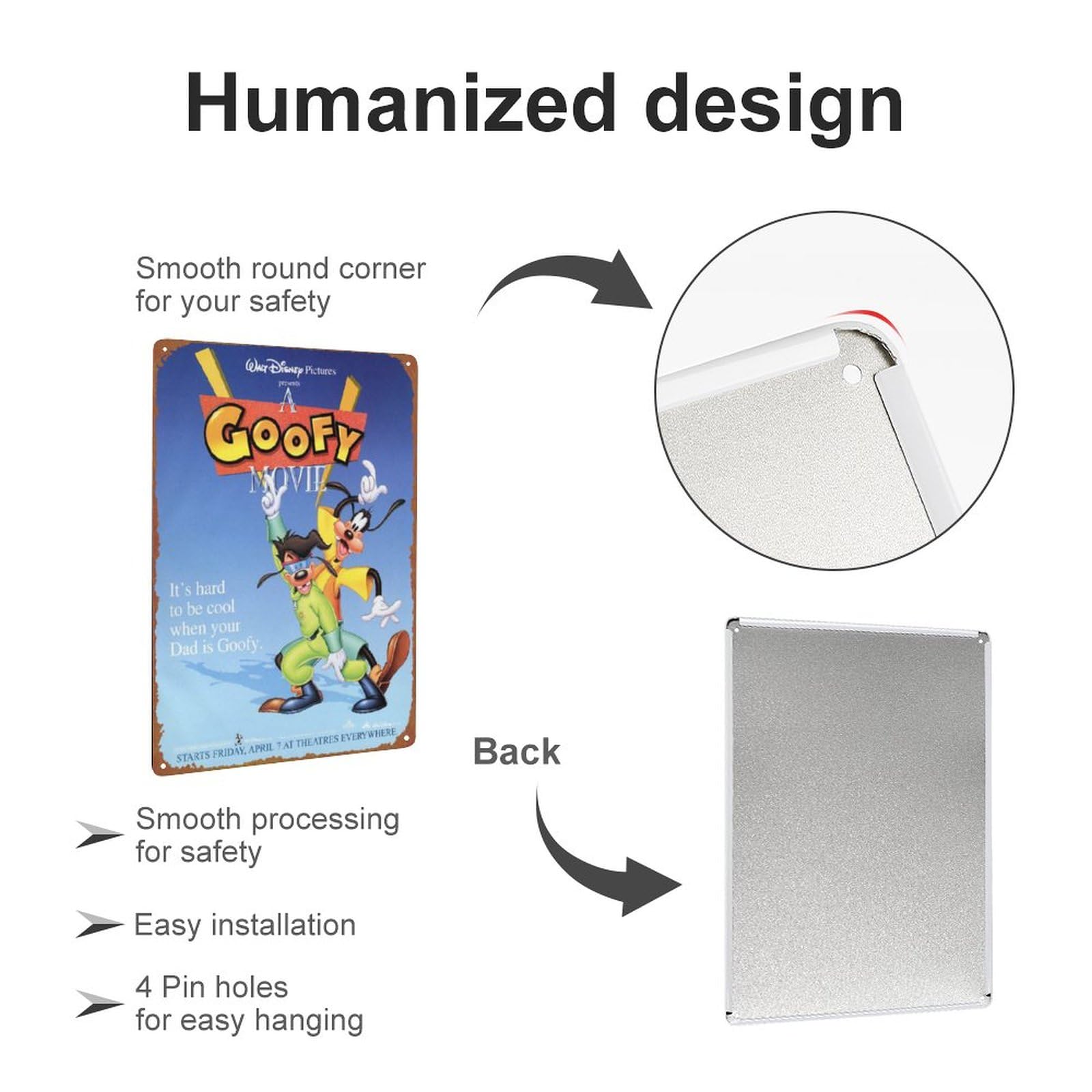 Snapklik.com : A Goofy Movie Poster Vintage Cute Metal Sign Gift Retro ...