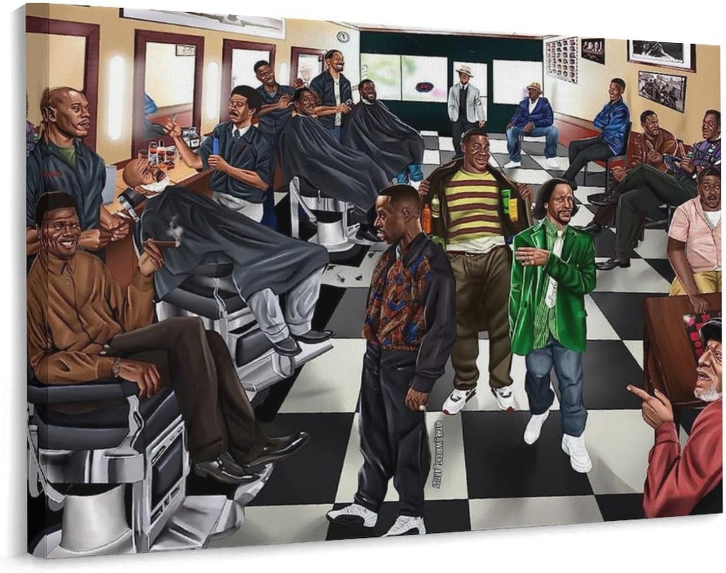 Amazon.com: Wall Prints Black Barber Shop Barber Shop Man Wall Pictures ...