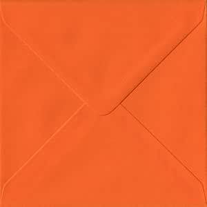 Amazon.com : Premier Envelopes Solid Orange S4 - 155 mm x 155 mm 100gsm ...
