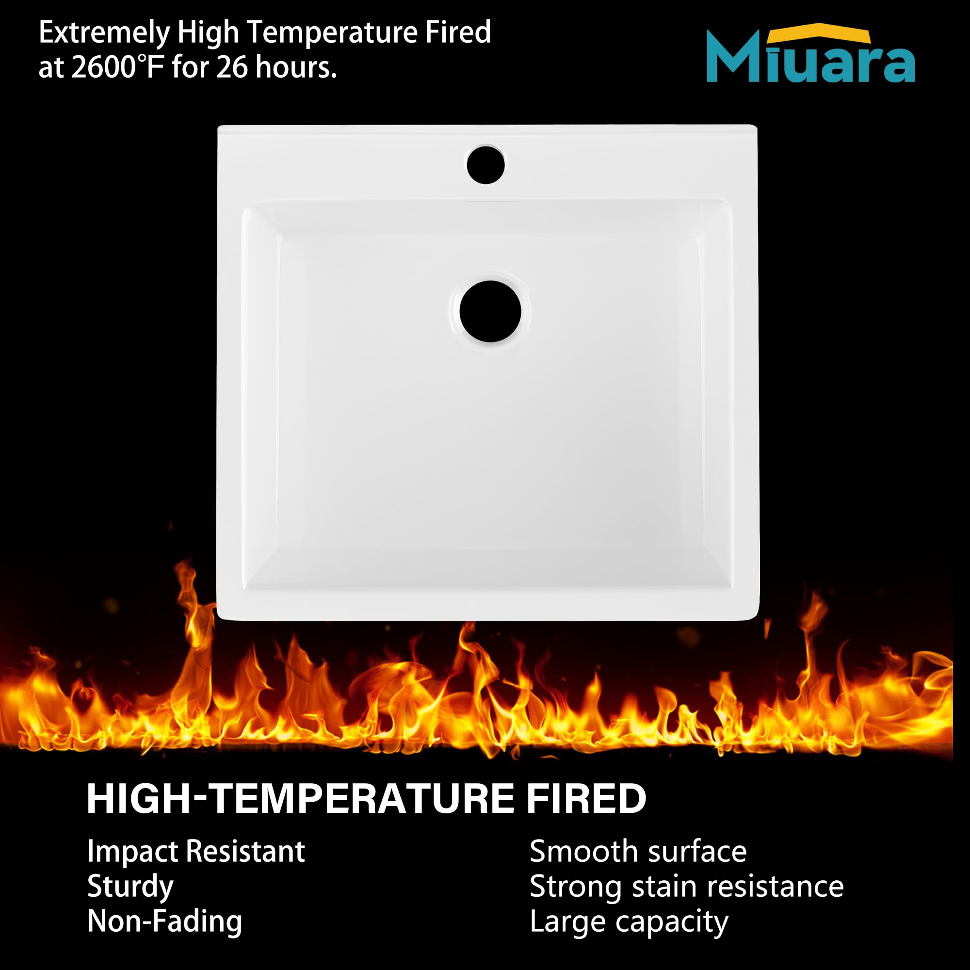 Snapklik.com : Miuara White Kitchen Sink Drop In 24 Inch - Small ...