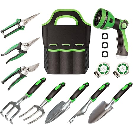 Amazon.com : Garden Tool Set - Aluminum Alloy Heavy Duty Gardening Kit ...