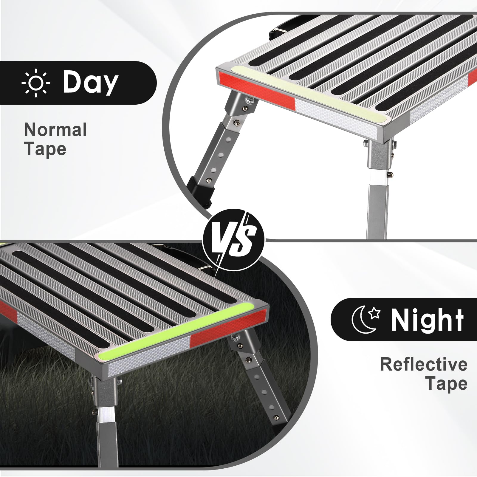 Snapklik.com : Yagud RV Step Stool, Adjustable Height Stable Foldable ...