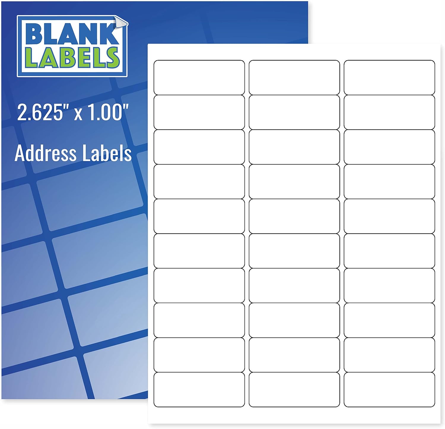 Amazon.com : Blank Labels Address Mailing Shipping Labels, 2-5/8" x 1 ...