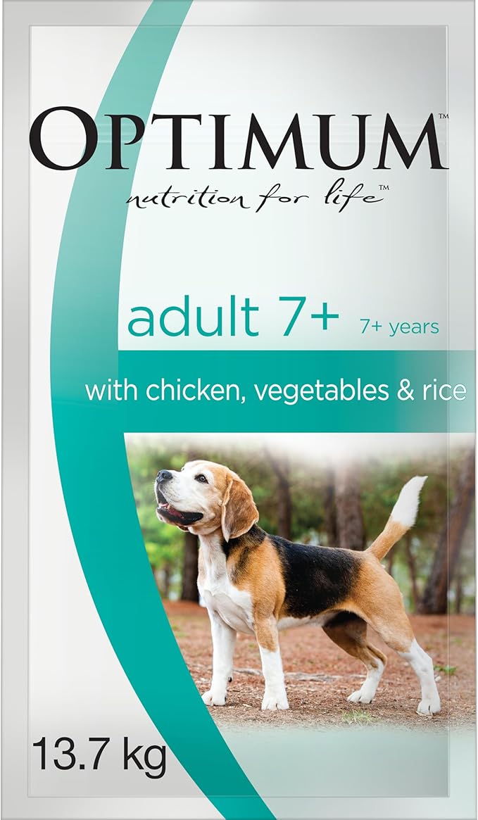OPTIMUM Senior All Breeds Dry Dog Food with Chicken, Vegetables & Rice ...