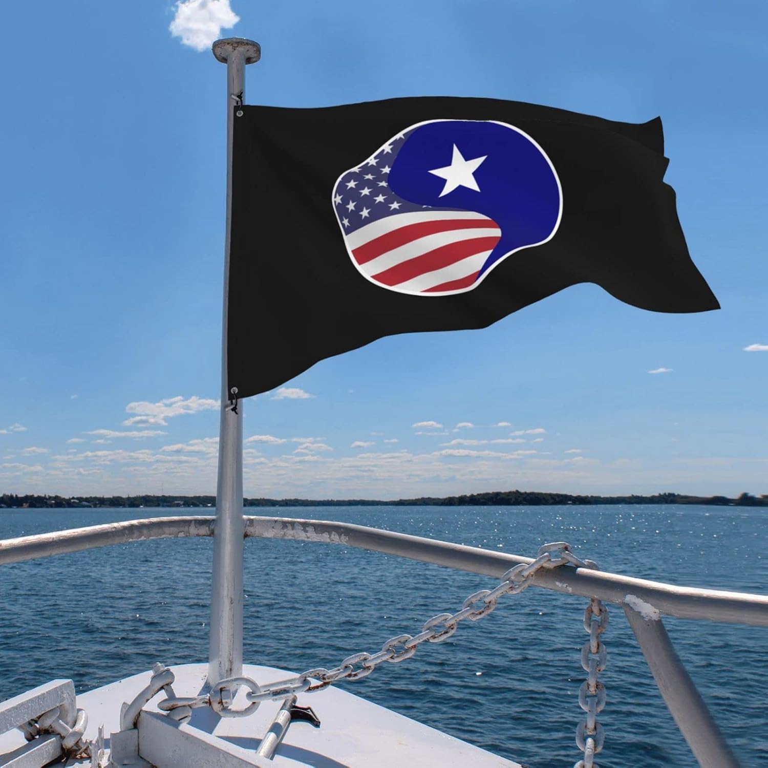 Yin Yang Flag Combination Of America And Bonnie Blue Flag Flag 4×6 Ft ...