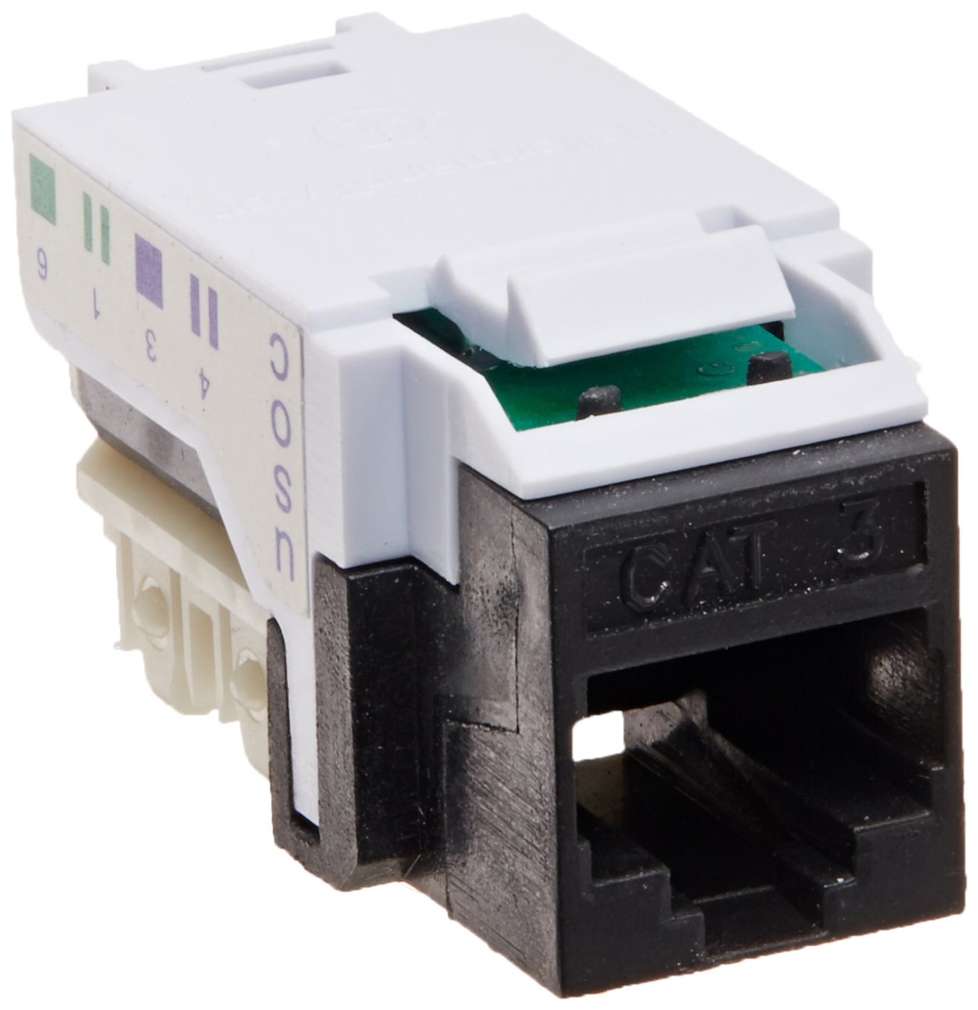 Amazon.com: Hellermann Tyton RJ11FC3-BLK Category 3-6P6C RJ11 USOC ...