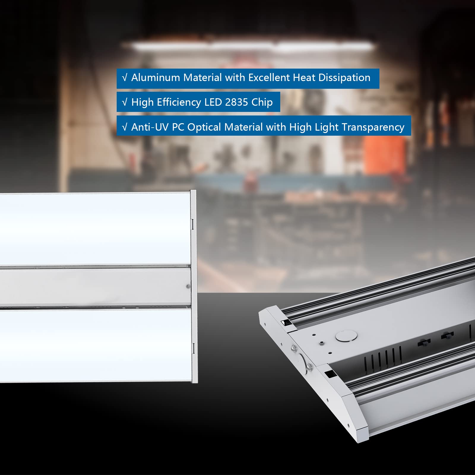 Snapklik.com : Sokply 2FT LED High Bay Shop Light 220W 33000Lm