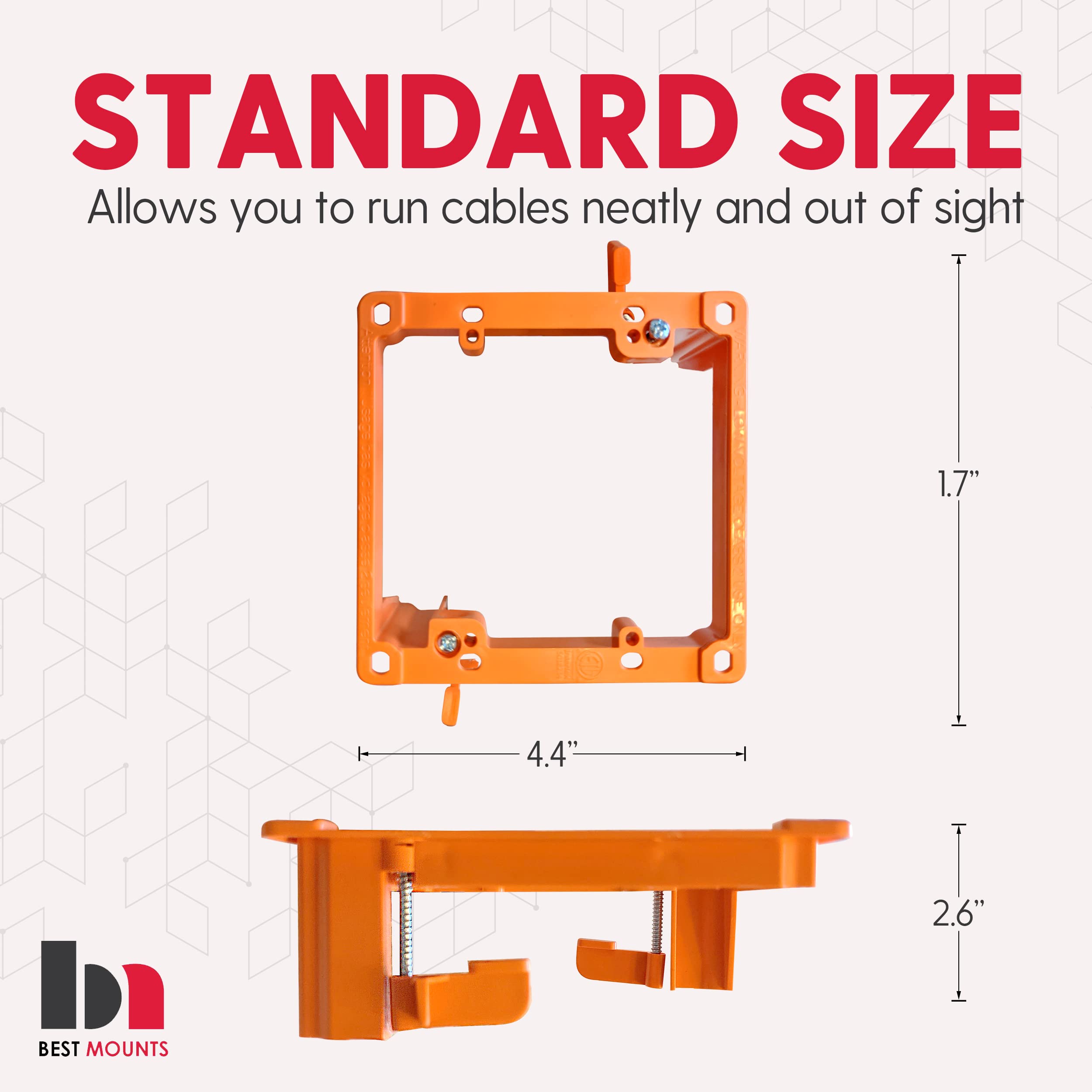 Snapklik.com : BestMounts Low Voltage Mounting Bracket 2 Gang, 2 Pack ...