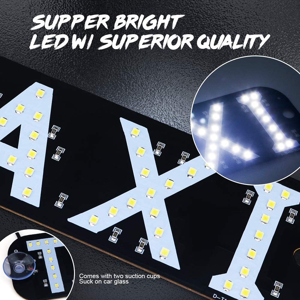 12V Cab Indicator 12V LED Taxi Roof Sign Light - Waterproof Cab ...