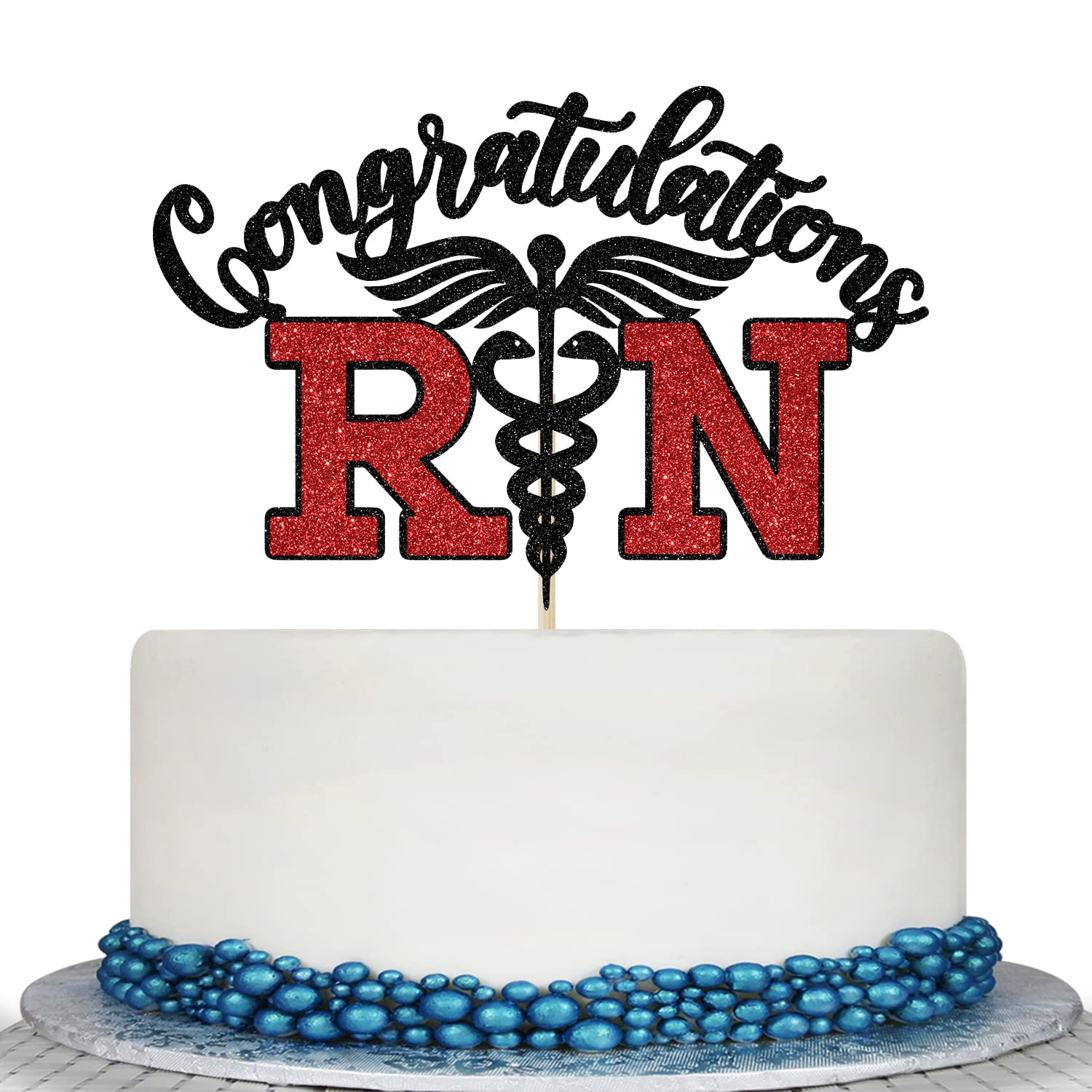 Amazon.com: Glitter Congratulations RN Cake Topper - RN Graduation ...