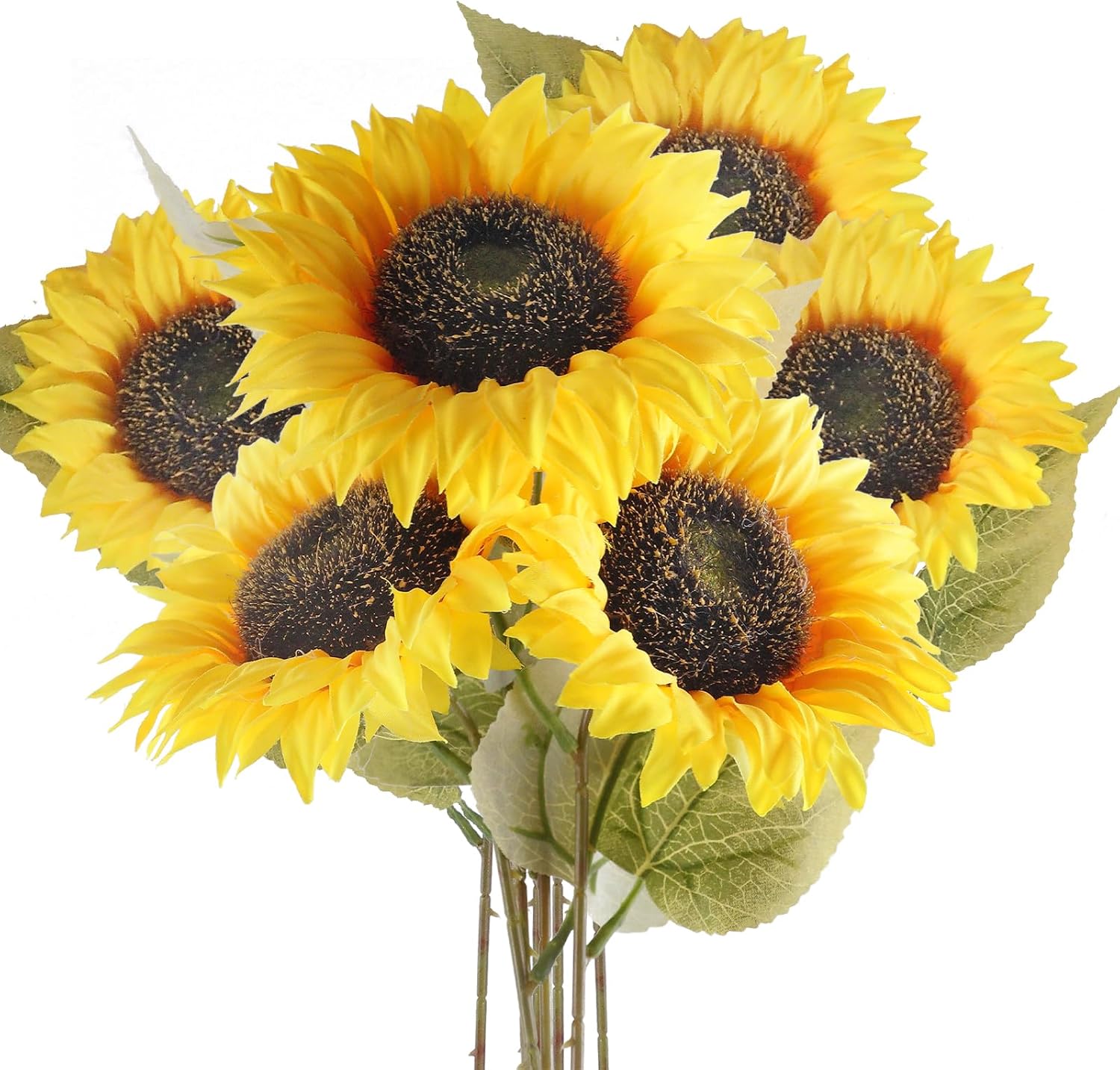 Amazon.com: AUMAYCO Sunflowers Artificial Flowers 6PC, Fake Sunflowers ...