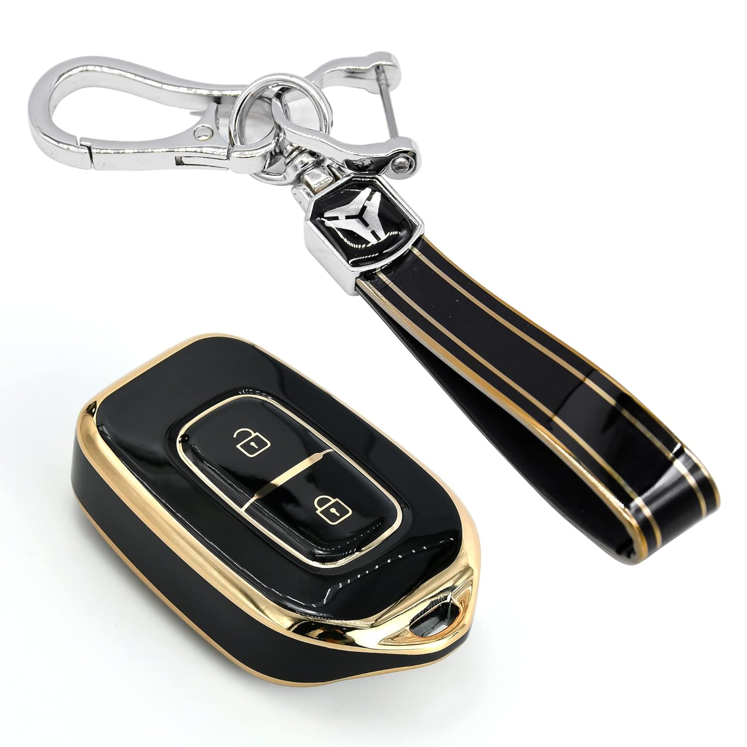 KMH-TPU Gold Key Cover Compatible for Renault Kiger, Kwid, Duster 2016 ...