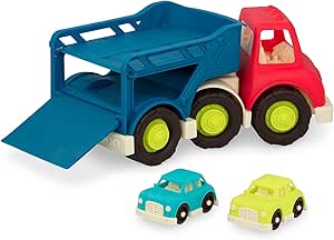 Amazon.com: B. Toys – Car Carrier Truck – Toy Car Carrier – 2 Mini Cars ...