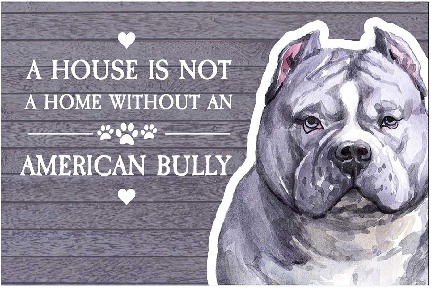 Amazon.com: Metal Warning American Bully Dog Sign for Fence Beware of ...
