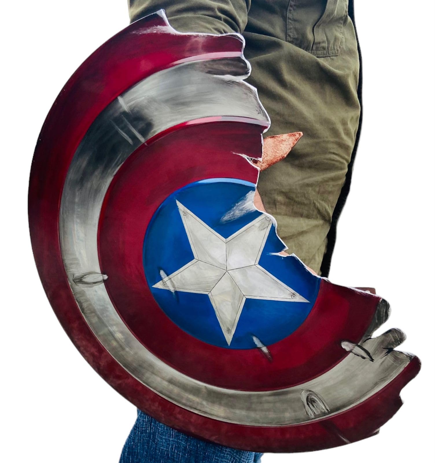 Amazon.com: Captain Broken America Shield - Medieval Damaged Captain ...