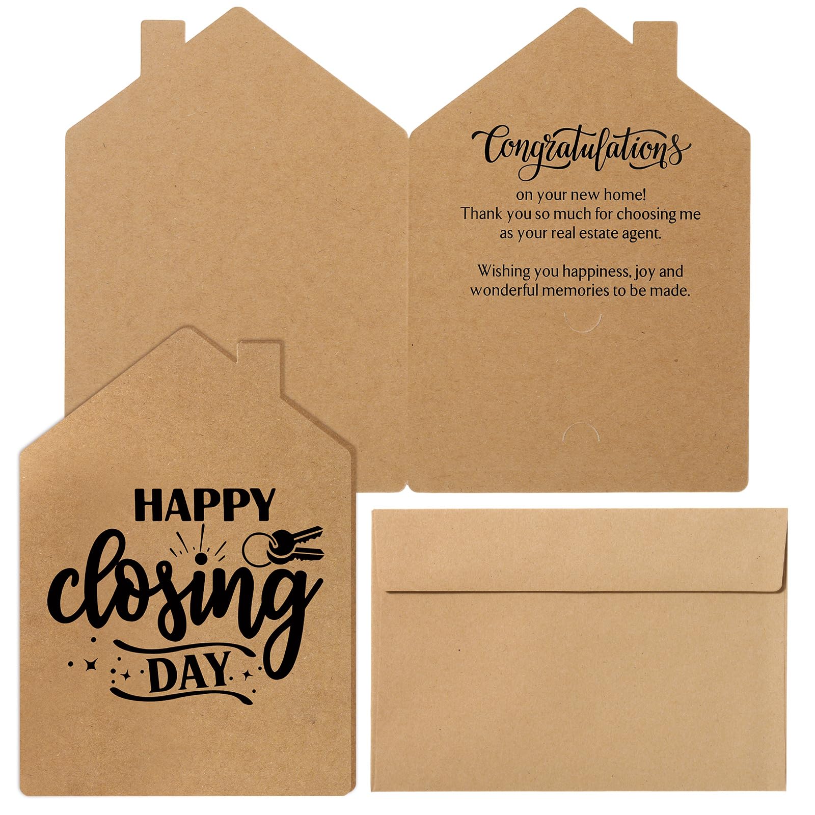 Amazon.com : Dunzoom 25 Sets Real Estate Cards New Home Congratulations ...