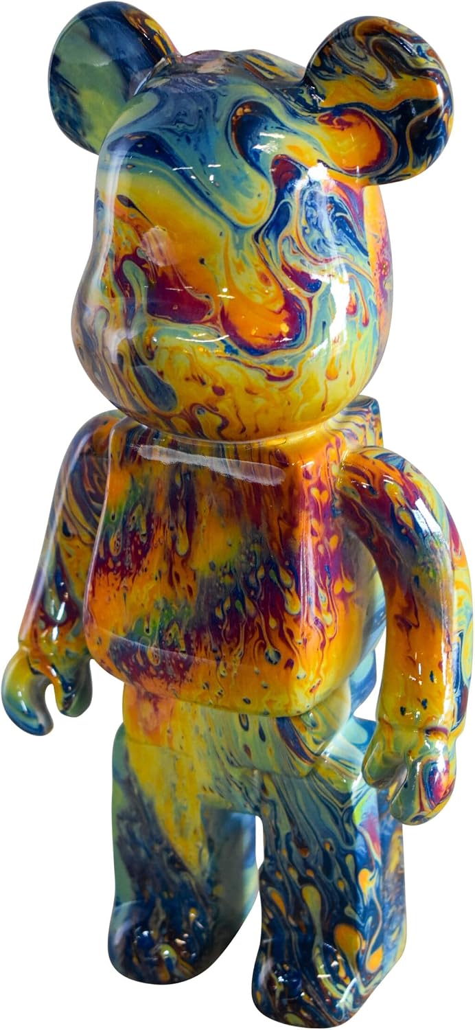 Amazon.com: Small Colorful Bearbrick Resin Statue 5" x 3" x 10"H : Home ...