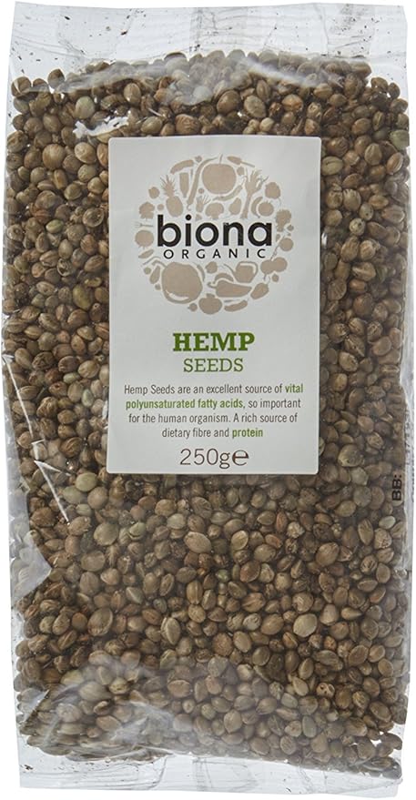 Amazon.com: Biona Organic Whole Hemp Seeds 250 g (Pack of 4) : Grocery ...