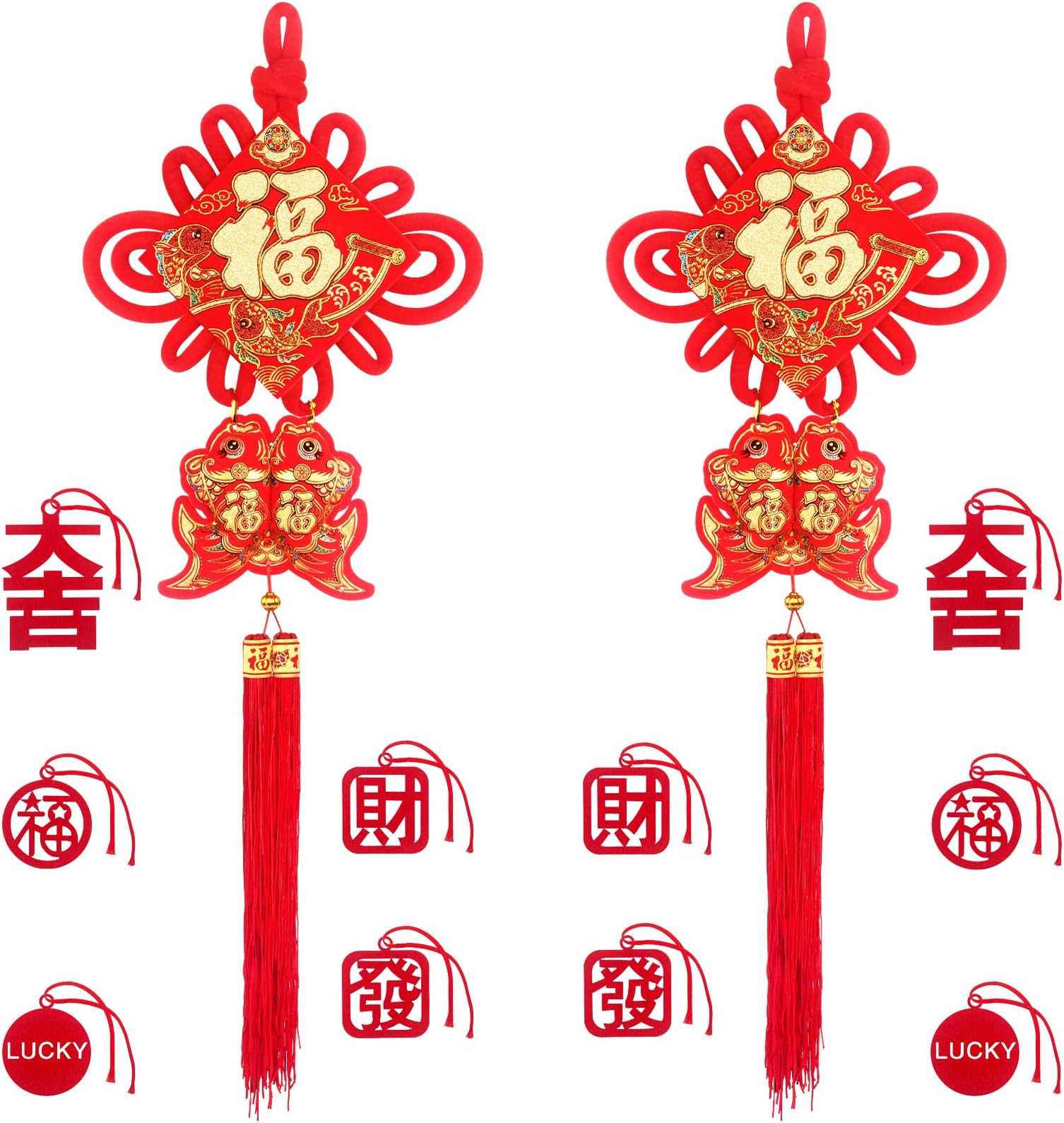 Amazon.com: LBY Chinese Tassel Chinese Knot, Red Handmade Tassels ...