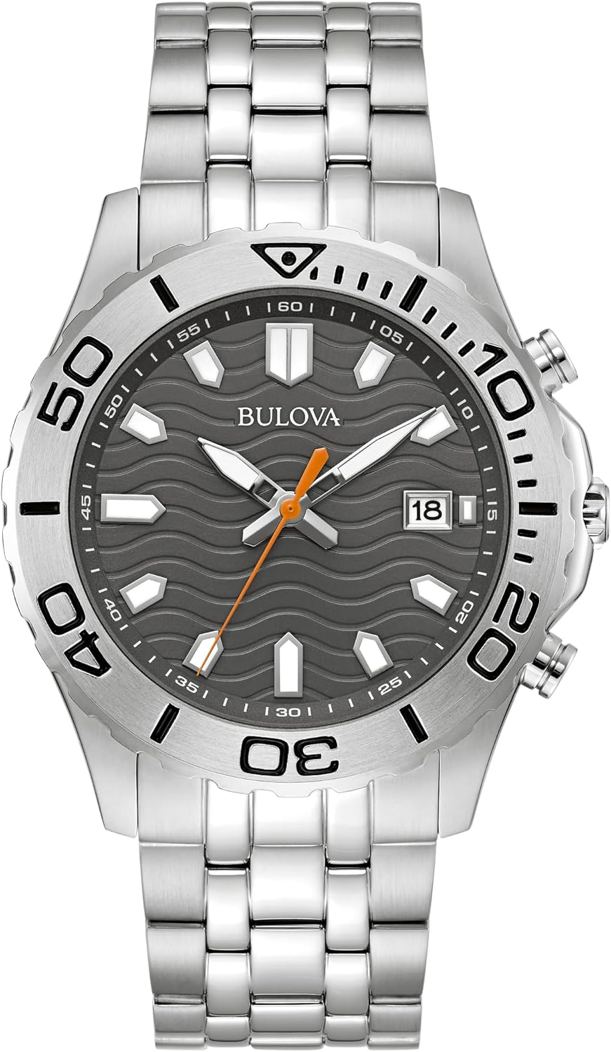 Bulova Mens Classic Quartz Watch 42mm Silver-Tone Stainless Steel Case ...