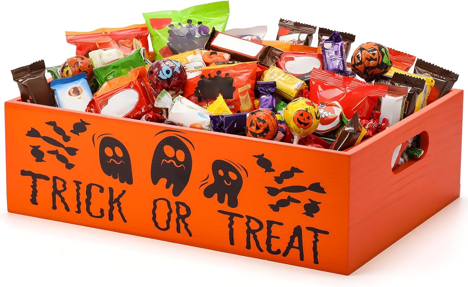 Amazon.com | Leinuosen Halloween Candy Bowls Wooden Halloween Candy Box ...