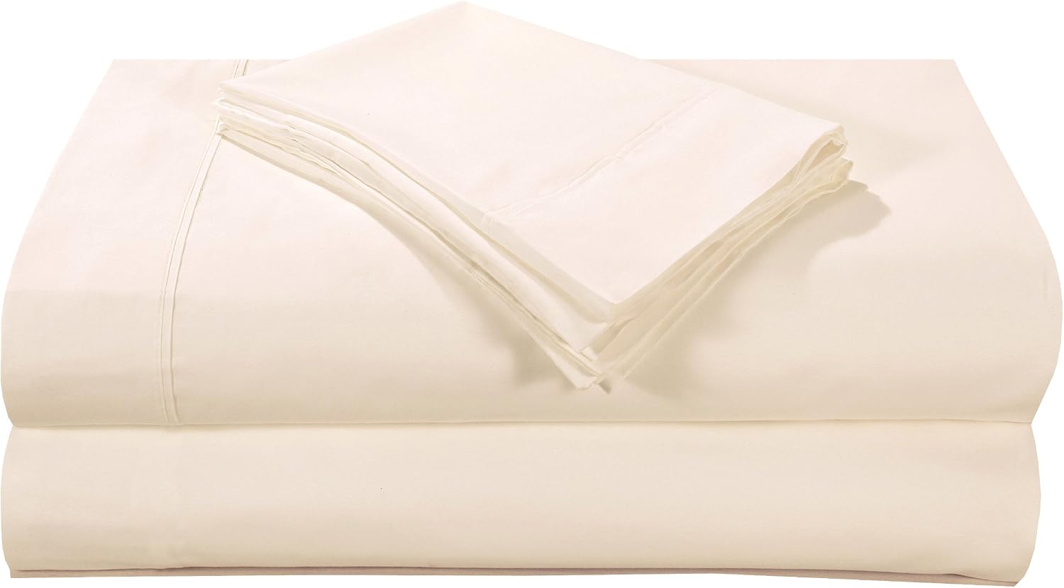 Amazon.com: Sleepwell Percale 250 Easy Sheet Sets, Full, Cream : Home ...