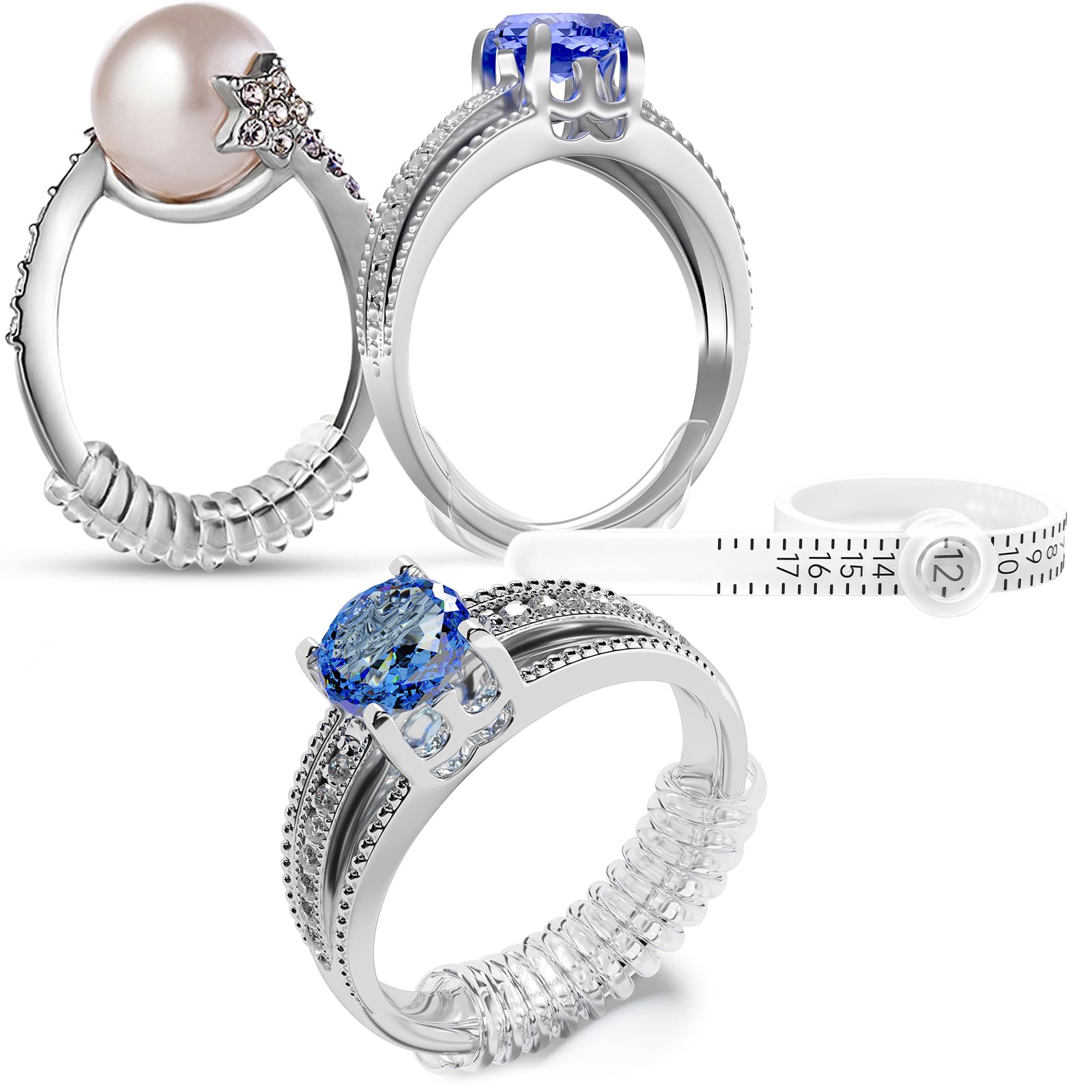 Amazon.com: 8 Easy-Clip Ring Adjusters and 6 Coil Adjusters, Finger ...