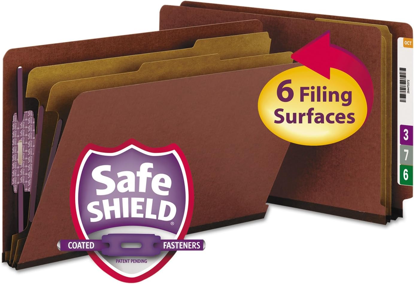 Amazon.com : Smead 100% Recycled End Tab Pressboard Classification File ...