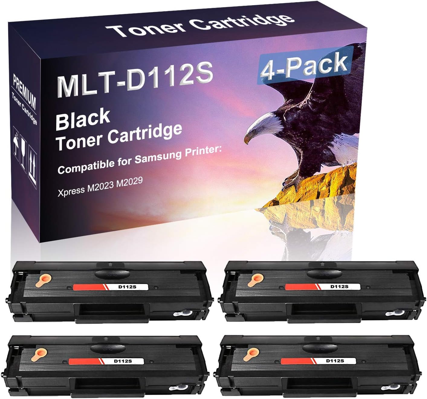 Amazon.com: 4 Pack (Black) Compatible D112S MLT-D112S Black Toner ...
