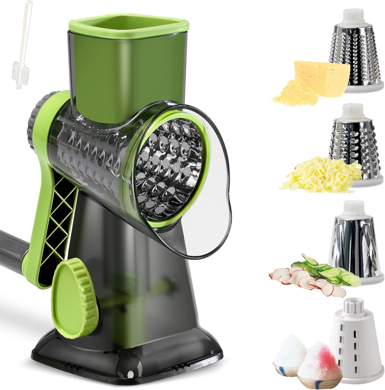 Amazon.com: EDEFISY Rotary Cheese Grater 4 in 1 Hand Crank Food Grating ...