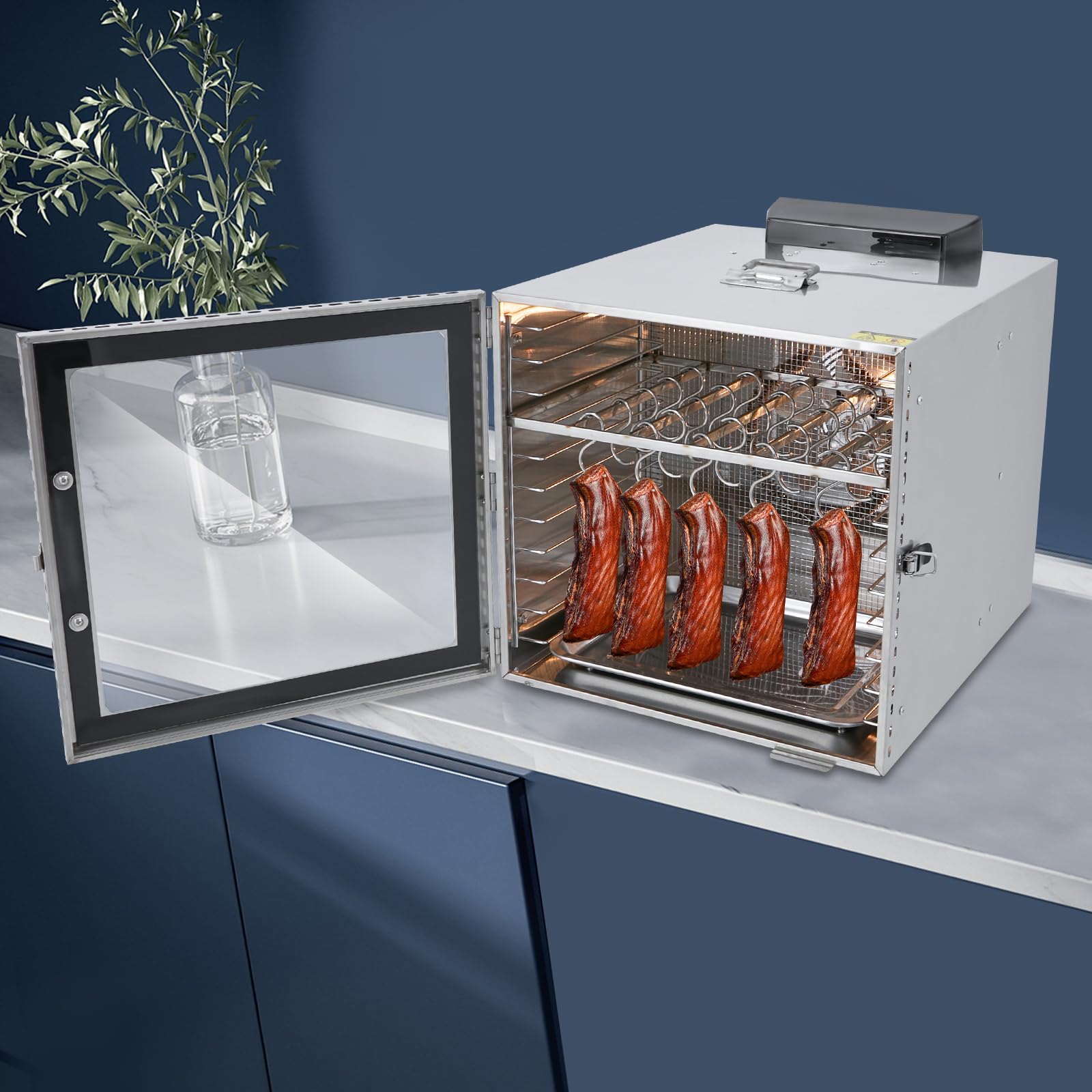 Amazon.com: Food Dehydrator for Meat, 1000W Stainless Steel Biltong Box ...