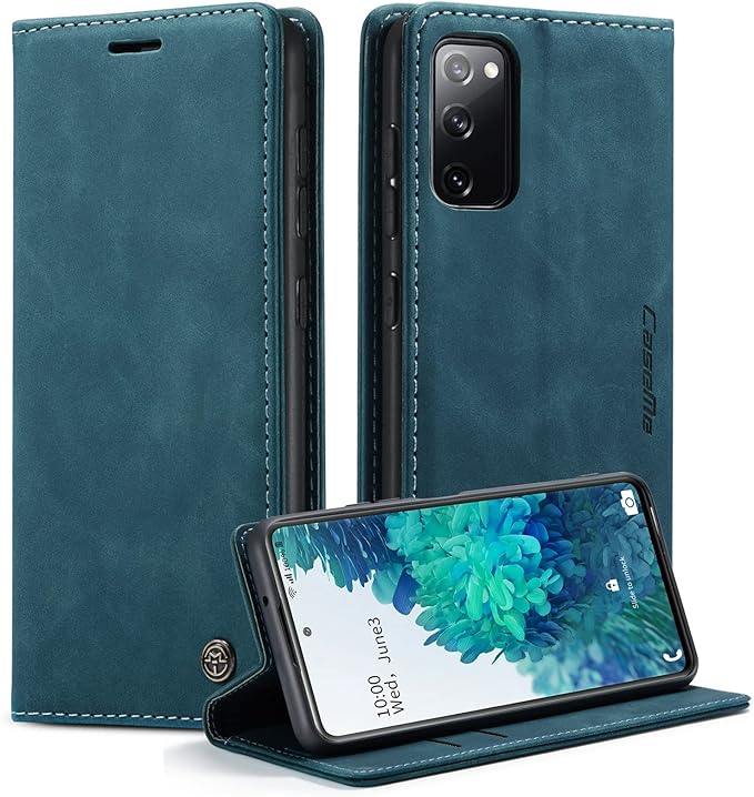 caseme Handyhülle für Samsung Galaxy S20 FE 5G/4G Hülle Premium Leder Klappbar Flip Case Magnet ...