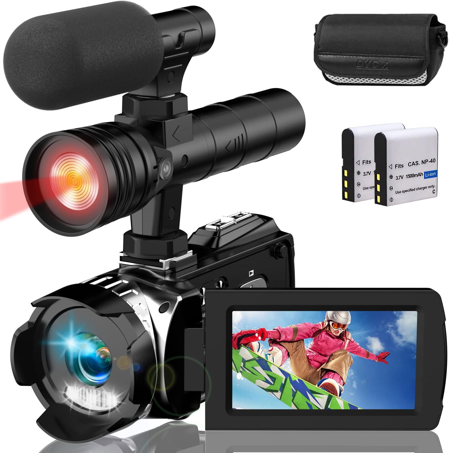 Video Camera Camcorder FHD 4K 48MP 30FPS YouTube Vlogging Camera ...