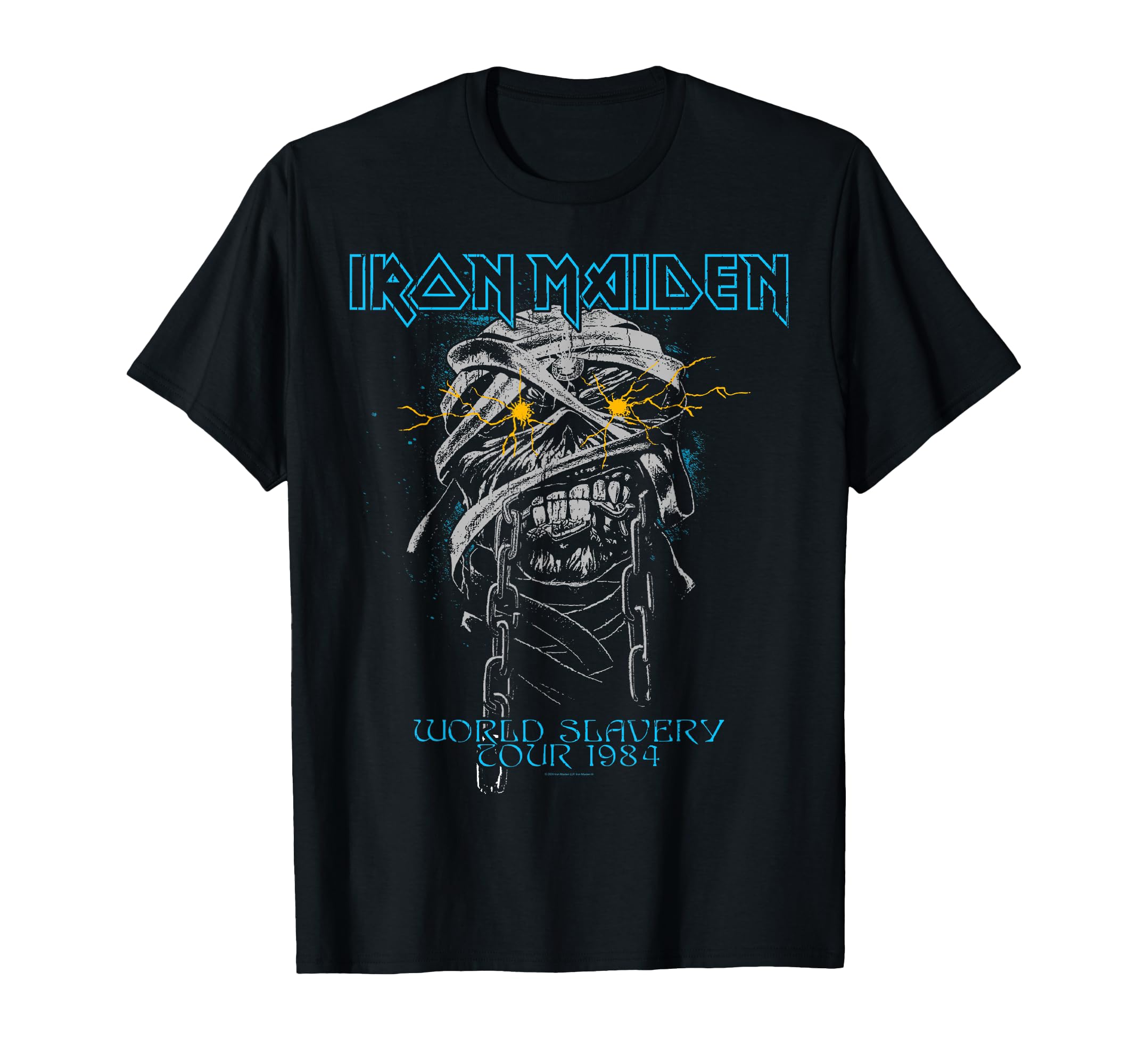 Amazon.com: Iron Maiden - Powerslave Head Mummy Black T-Shirt ...