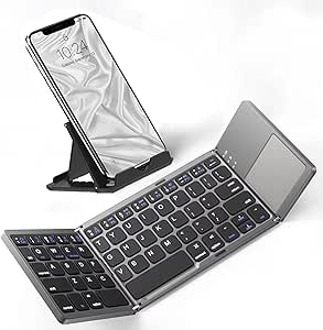 Amazon.com: Slim Foldable Wireless Keyboard Compatible with Apple ...