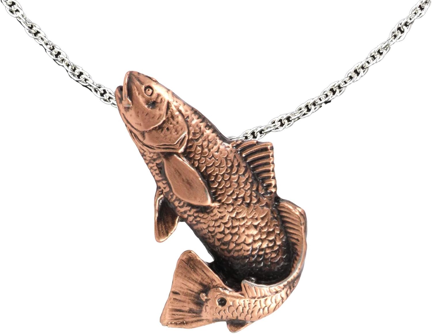 Redfish Rockfish Jumping Copper Plated Pendant, Necklace, Jewelry ...