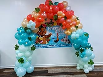Amazon.com: Ouddy Party Tropical Balloon Garland Arch Kit, 12"10"5" Rose Gold Blush Blue ...