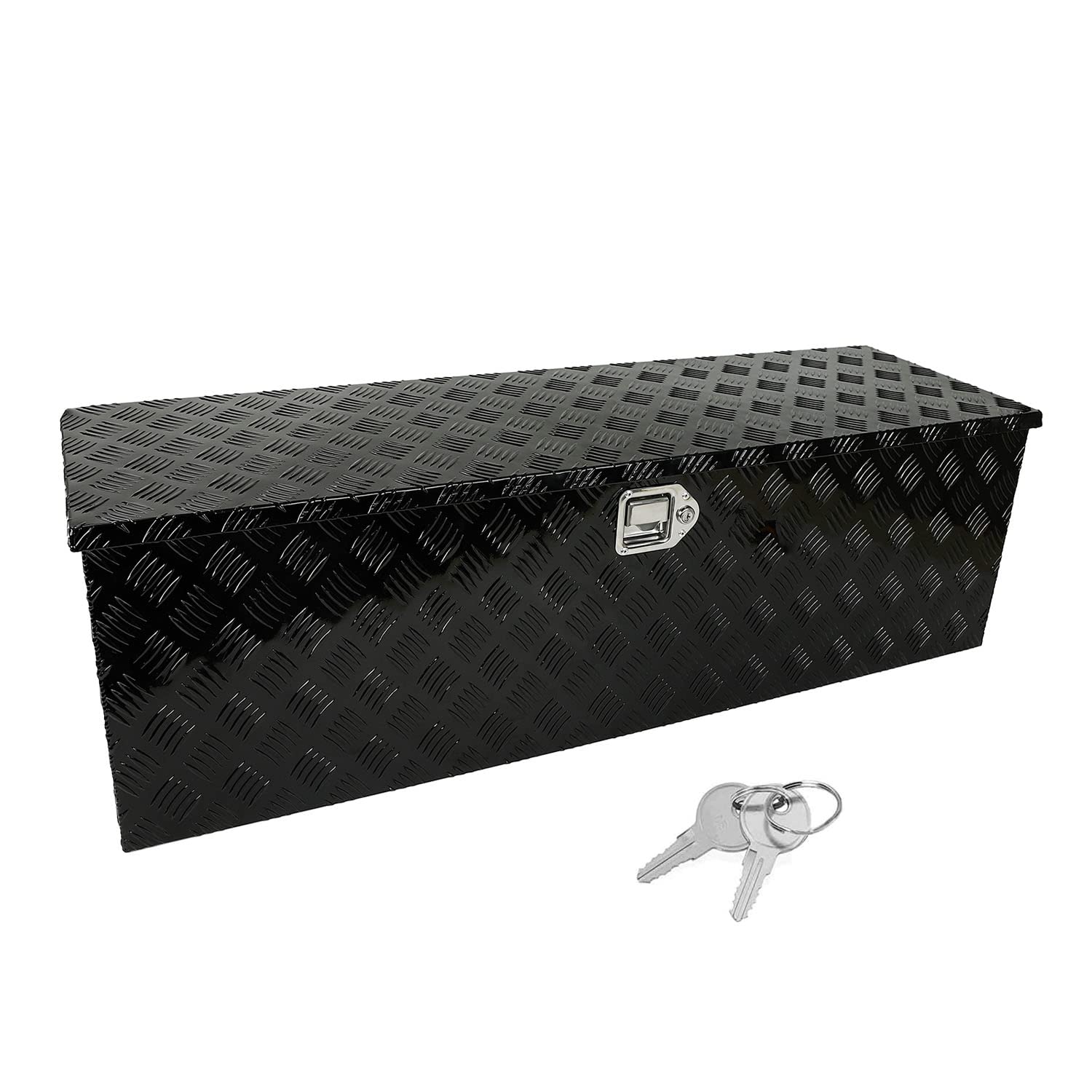 Buy TYFYB 49"x15"x15" Heavy Duty Black Aluminum 5 Bar Tread Tool Box ...