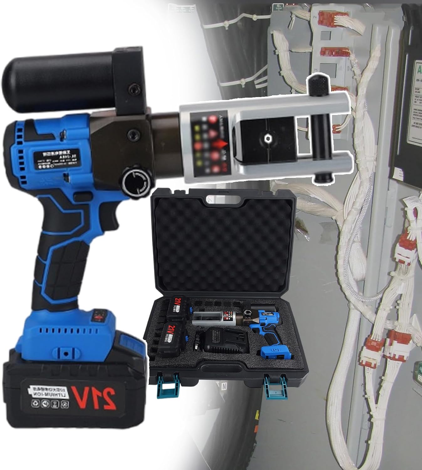 Amazon.com: 21V/4.0Ah Rechargeable Hydraulic Crimping Pliers | Electric ...