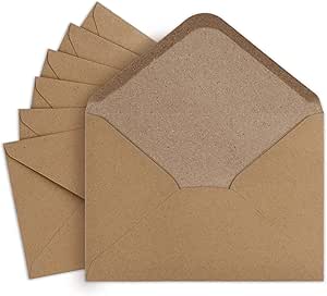50 Envelopes Without Window - Envelopes B6 with Wet Adhesive 150 g ...