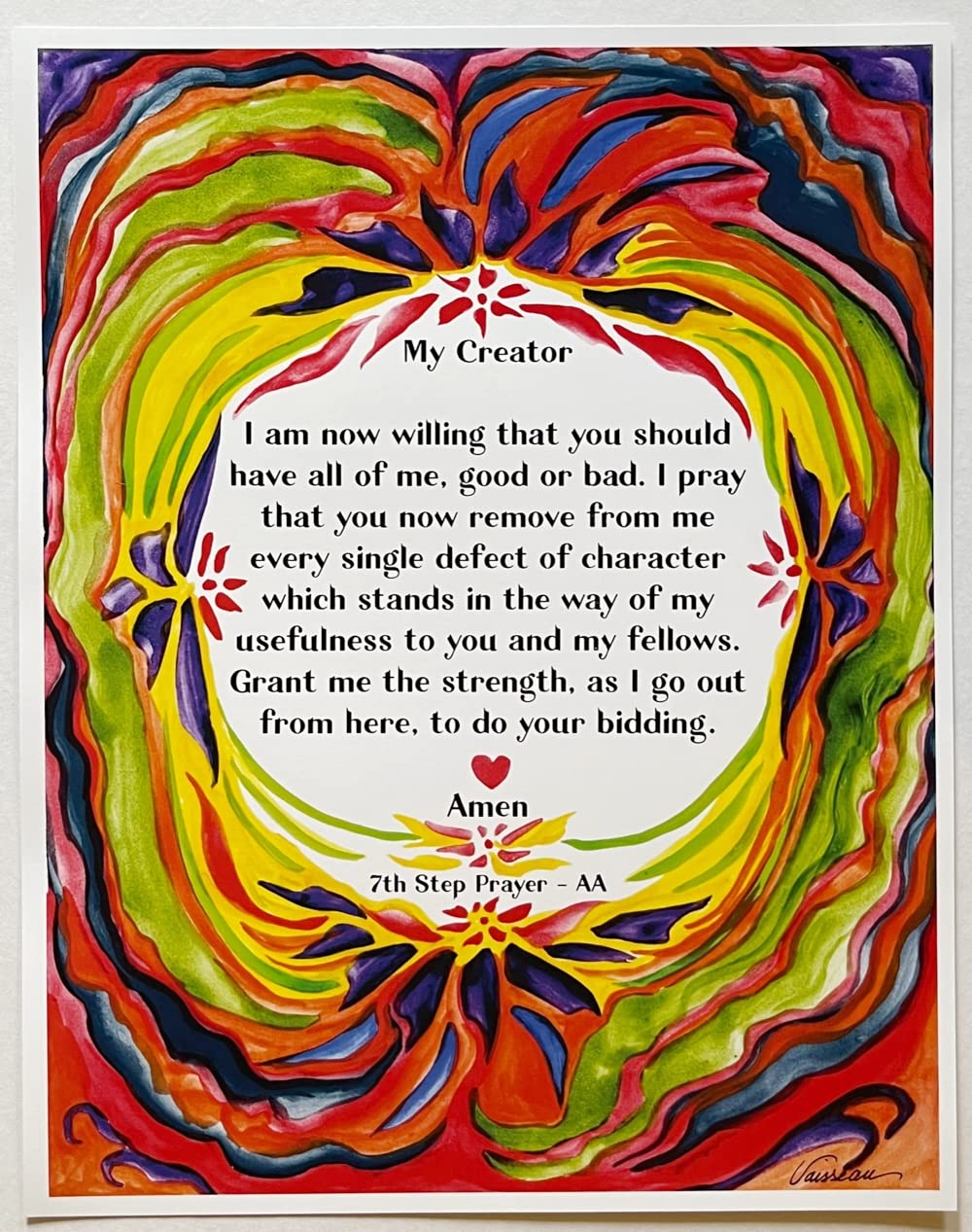 Amazon.com: My Creator AA 7th Step Prayer poster - Heartful Art by ...