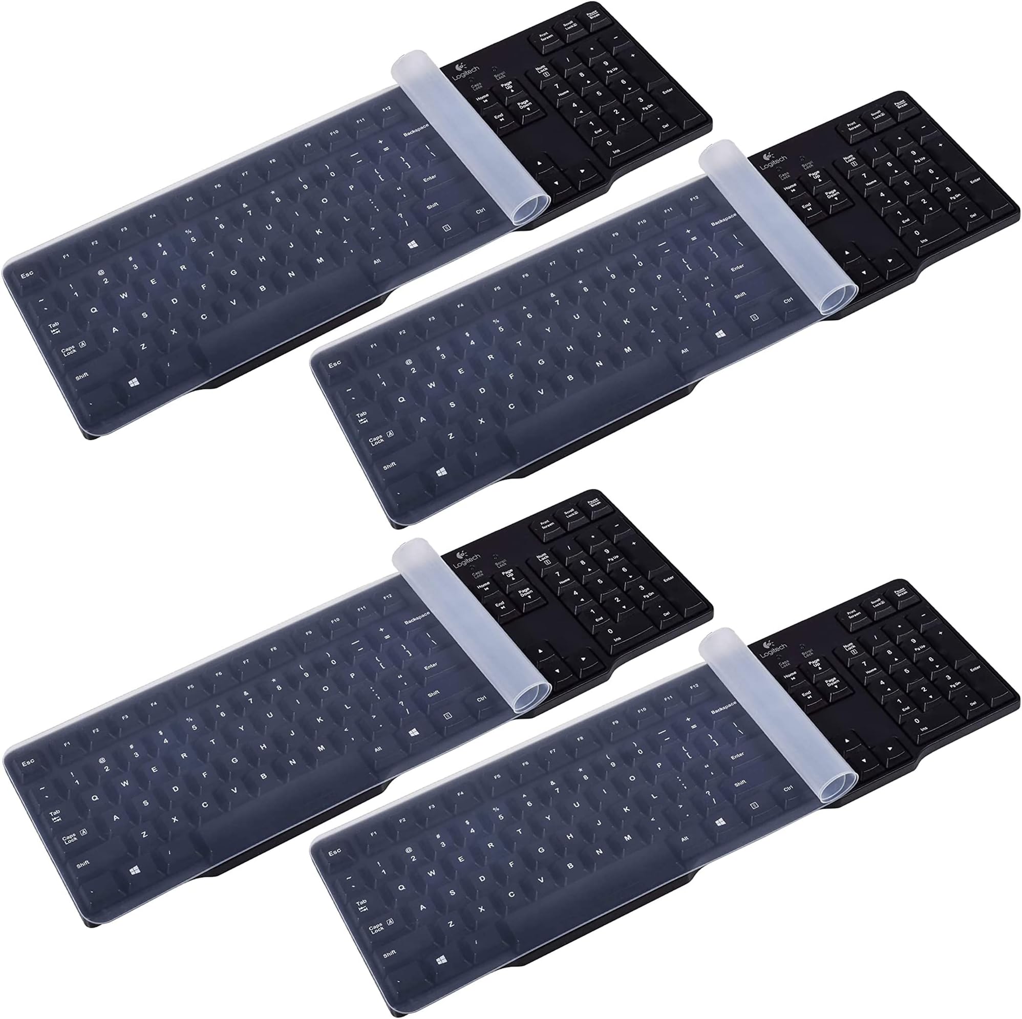 4 Pièces Couverture De Clavier Transparent Pour Ordinateur - Housse ...