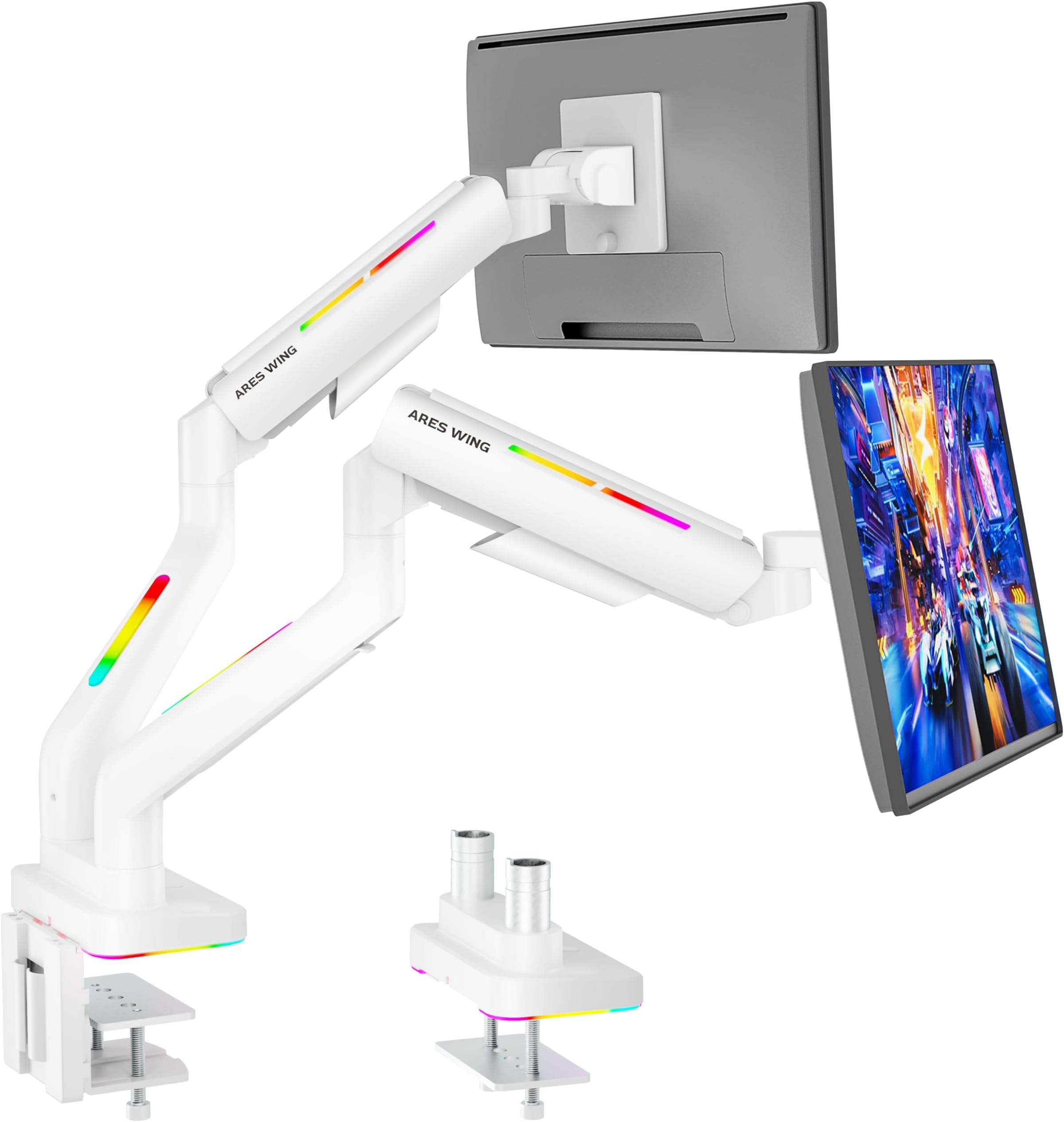 Amazon.com: MSI MPG MT201DR - Premium RGB Dual Monitor Stand Arms, 17 ...