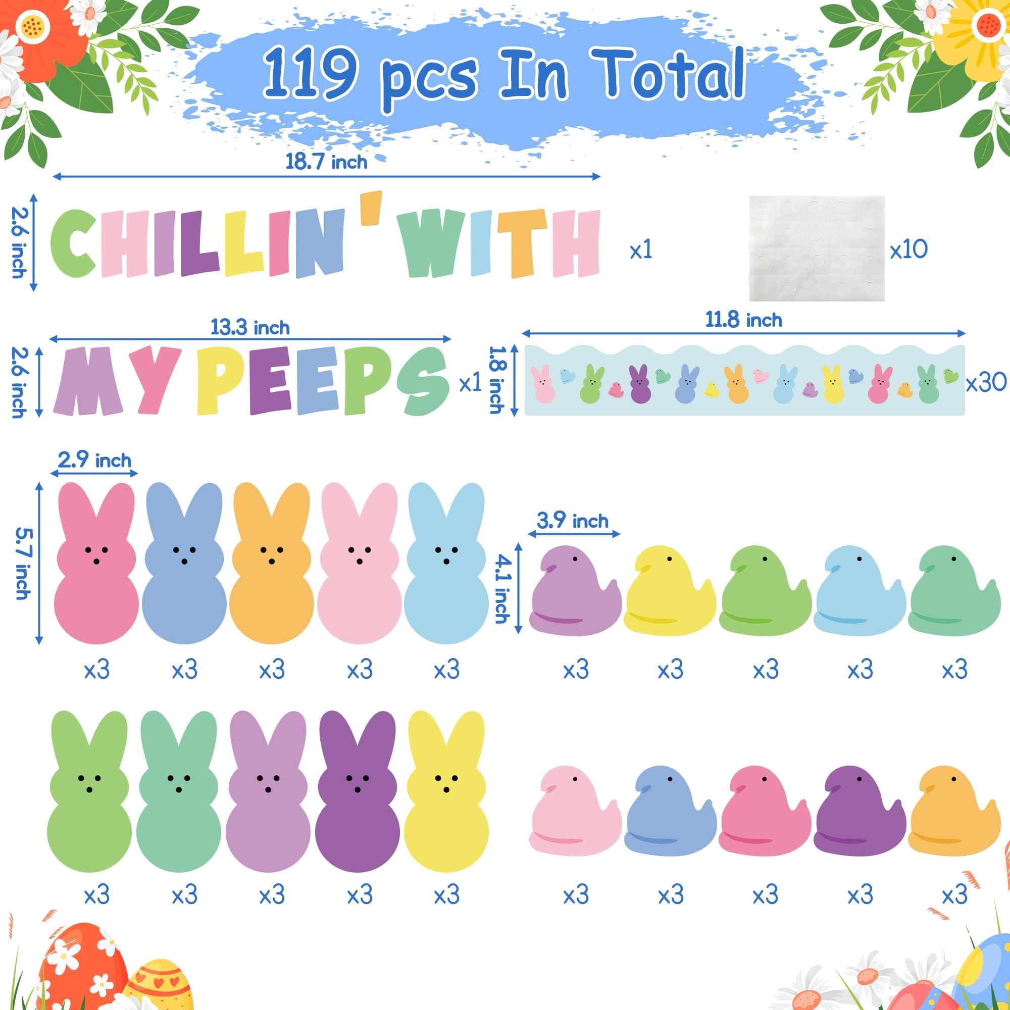 Snapklik.com : AsodSway Easter Bunny Bulletin Board Cutouts - 119Pcs ...