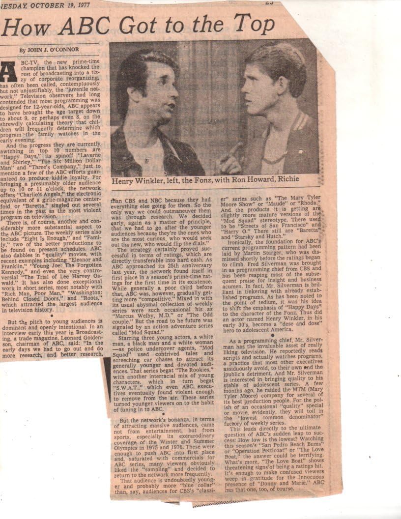 Henry Winkler Ron Howard Happy Days Magazine Photo clipping 8x10 1page ...