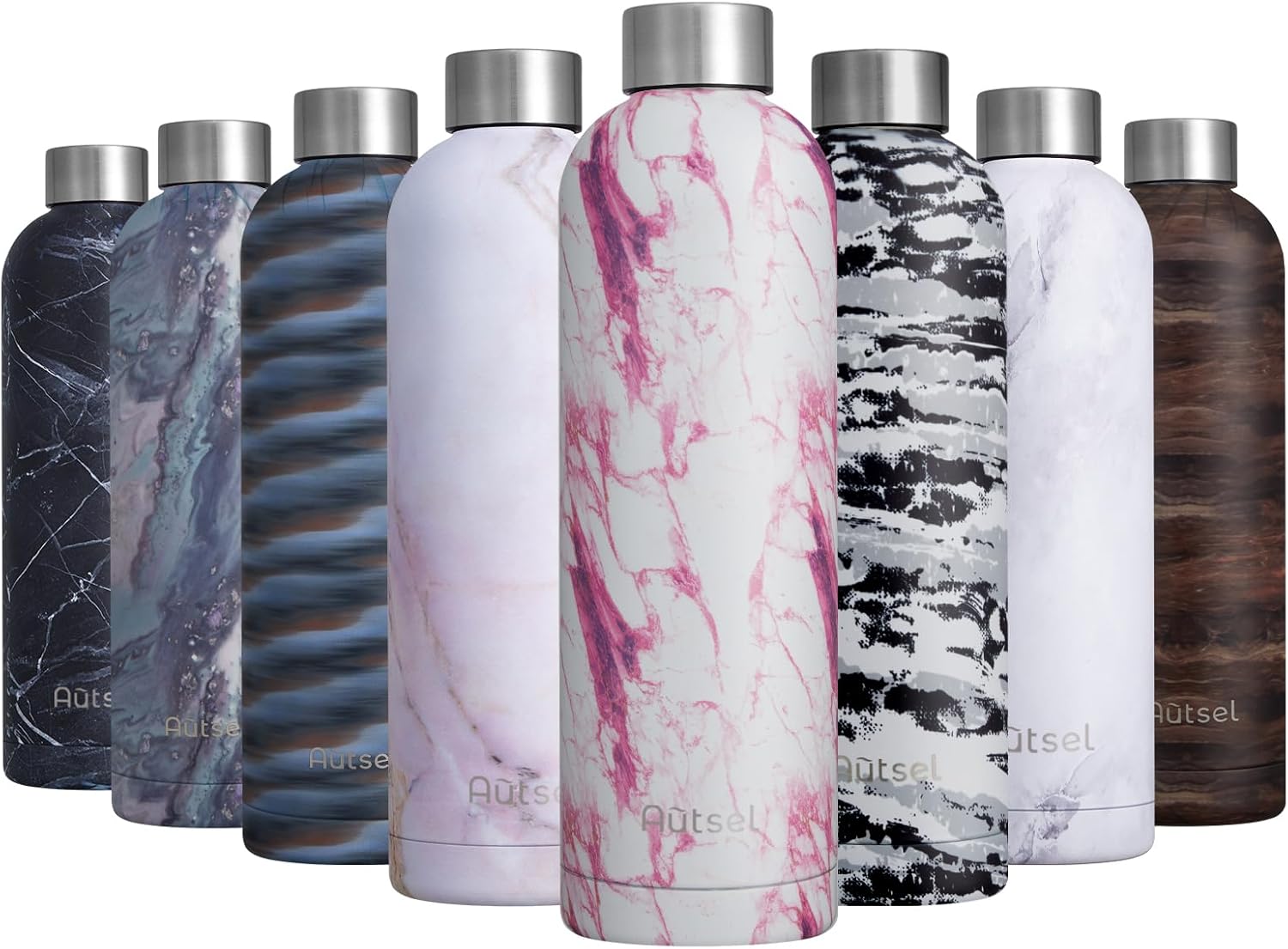 Autsel Stainless Steel Water Bottle 750ml Double Walled Vacuum ...