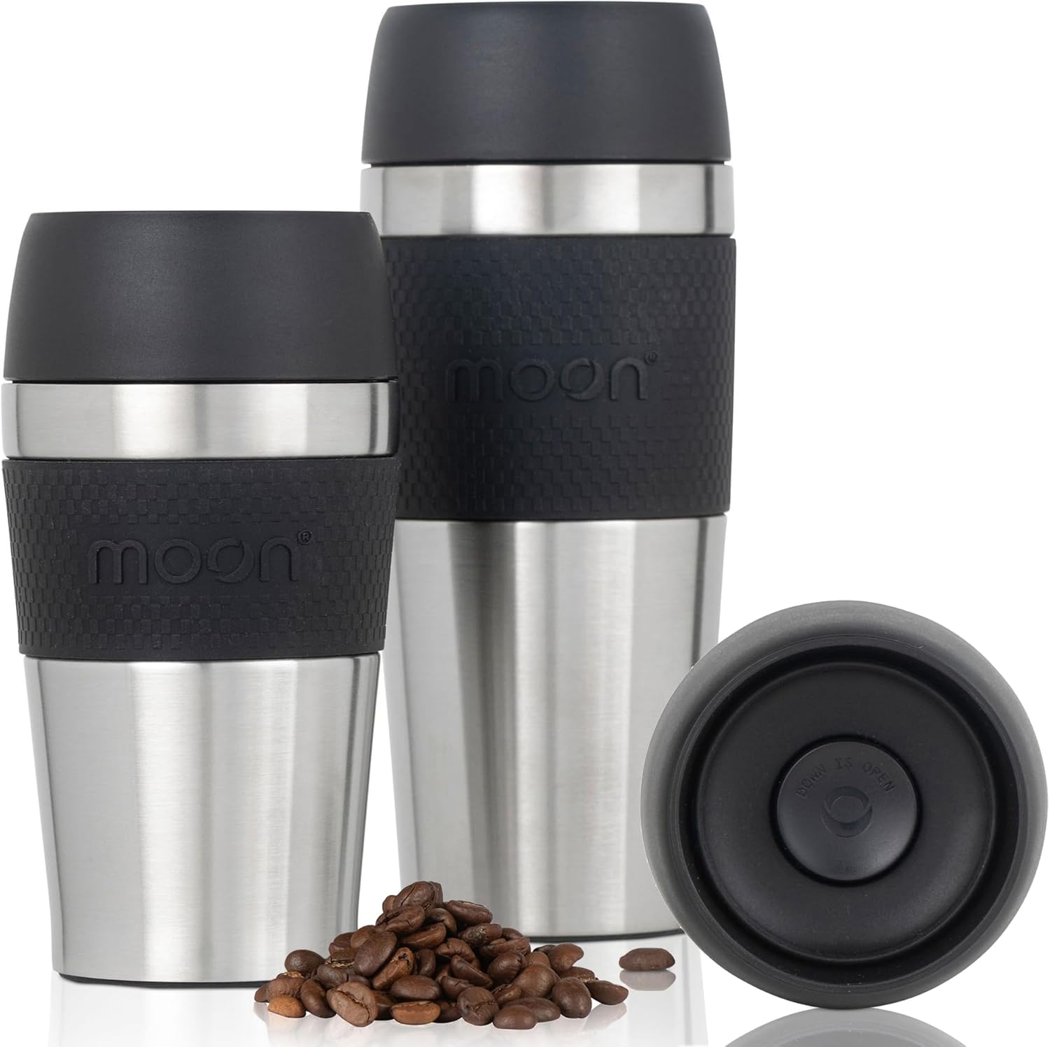 Moon 360° Travel Mugs - Leakproof Reusable Coffee Cup for Hot Drinks ...