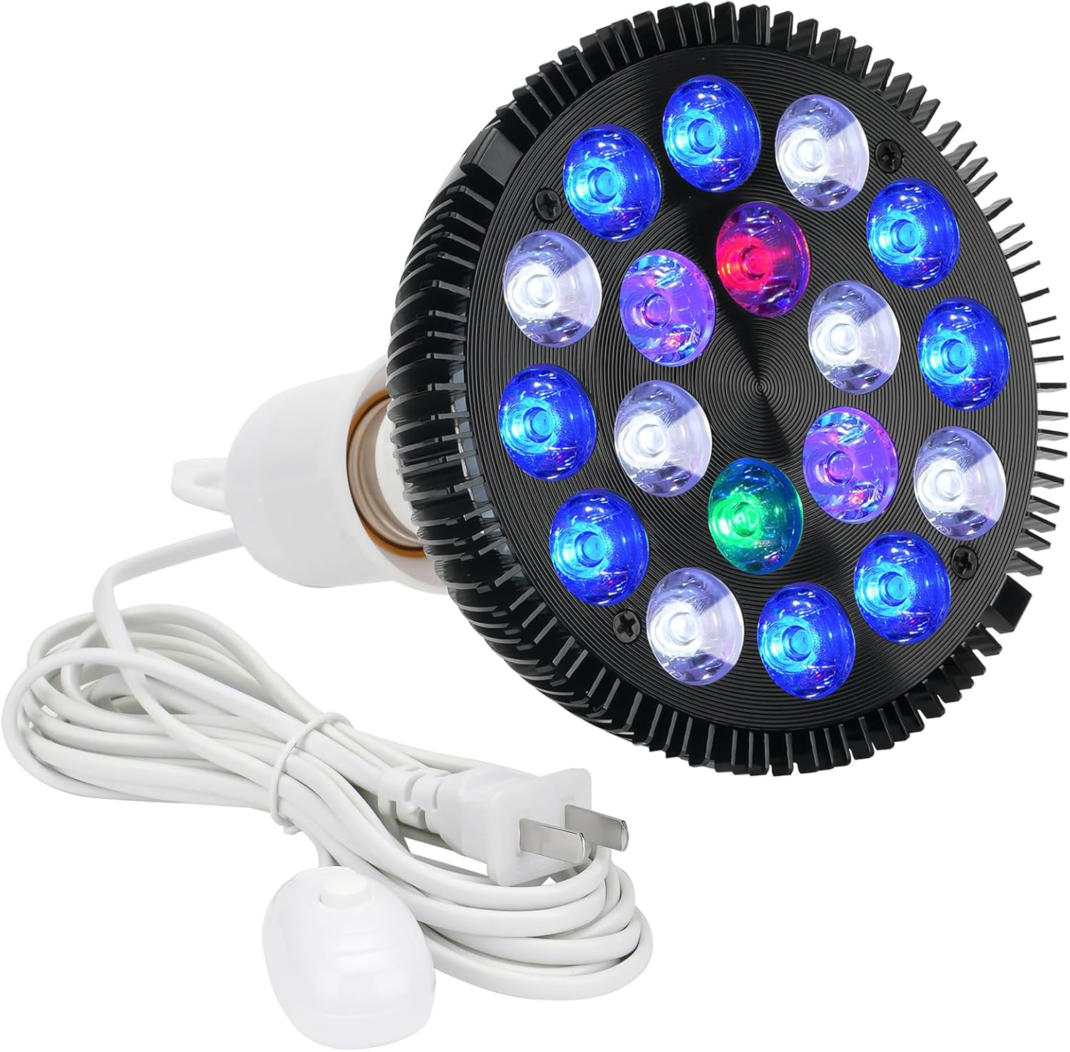 Amazon.com : RAYWAY 18W LED Aquarium Light Bulb,Grow Plant Lights Fish ...